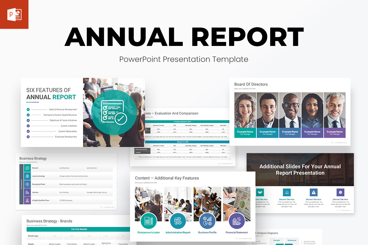Annual Report PowerPoint Presentation Template | Nulivo Market